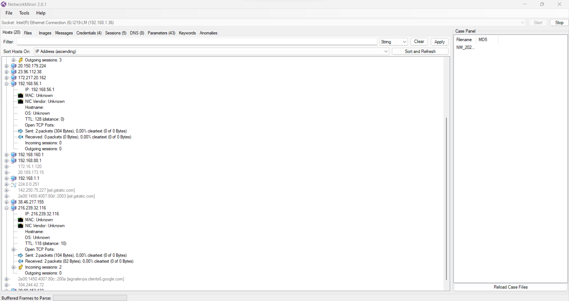 NetworkMiner – Netwerk_LABS