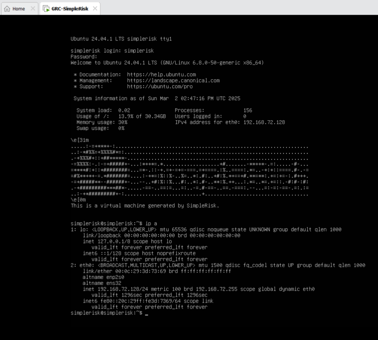 GRC 101: SimpleRisk Core (Community Edition) – NetwerkLABS